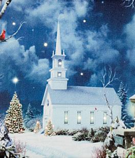 Lighted Canvas - Wall Art: Battery Operated Candles