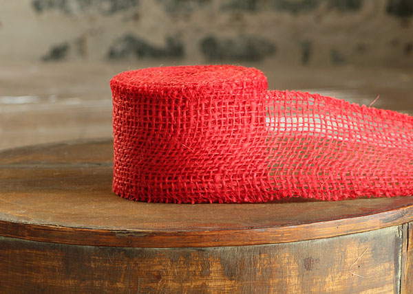 Red Burlap Ribbon 2 Inch x 10 Yards - High Quality Jute - Buy Now