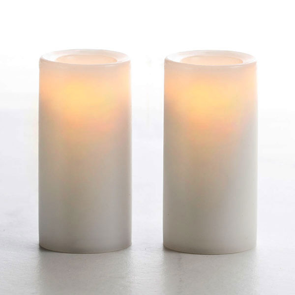 3 Inch Candle Impressions Wax Votive Candle White (Set Of 2)