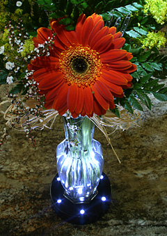 4 Inch Centerpiece Light Base with 15 Bright LED