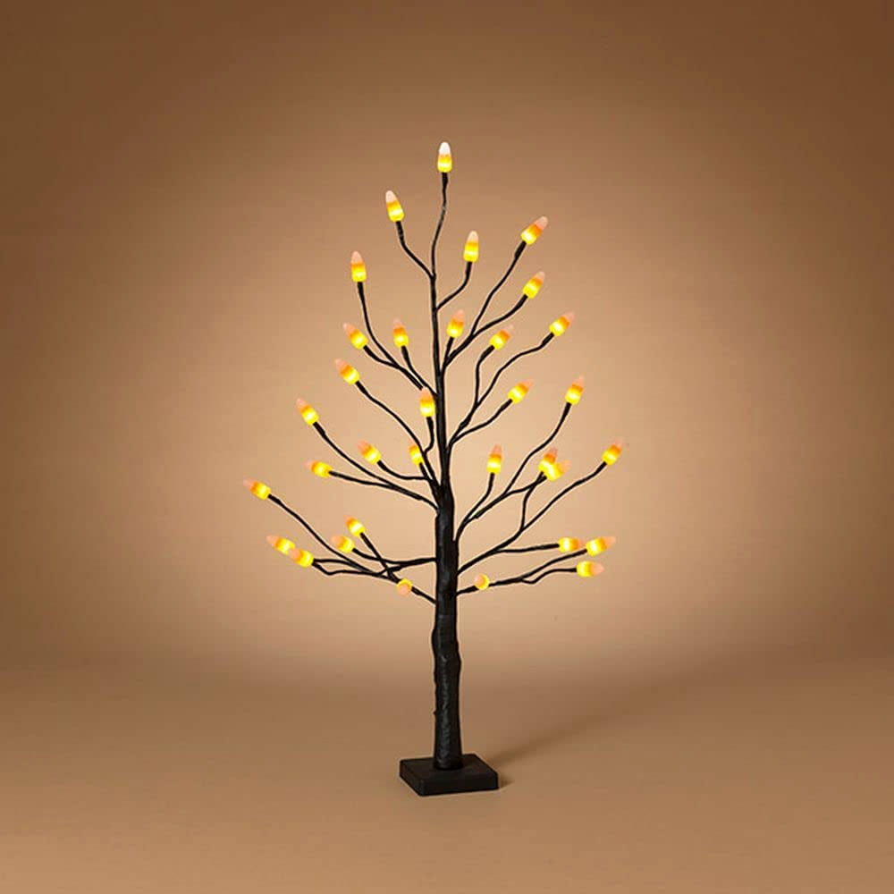 Battery Operated 2.5 Foot Lighted Halloween Candy corn Tree