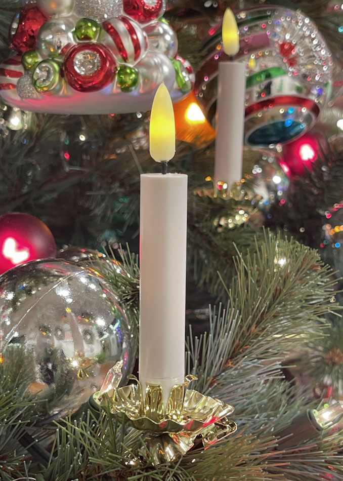 4 Inch Clip On Lighted Candles Set of 10 - Remote Included