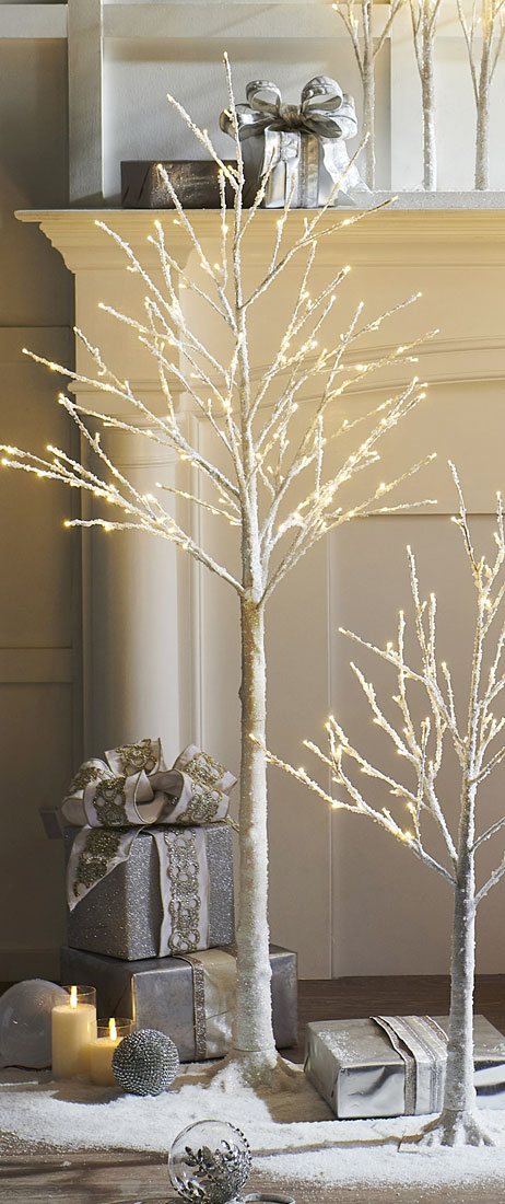 5.5 Foot Lighted White Ice Tree - 168 Warm White LED Lights - From RAZ ...