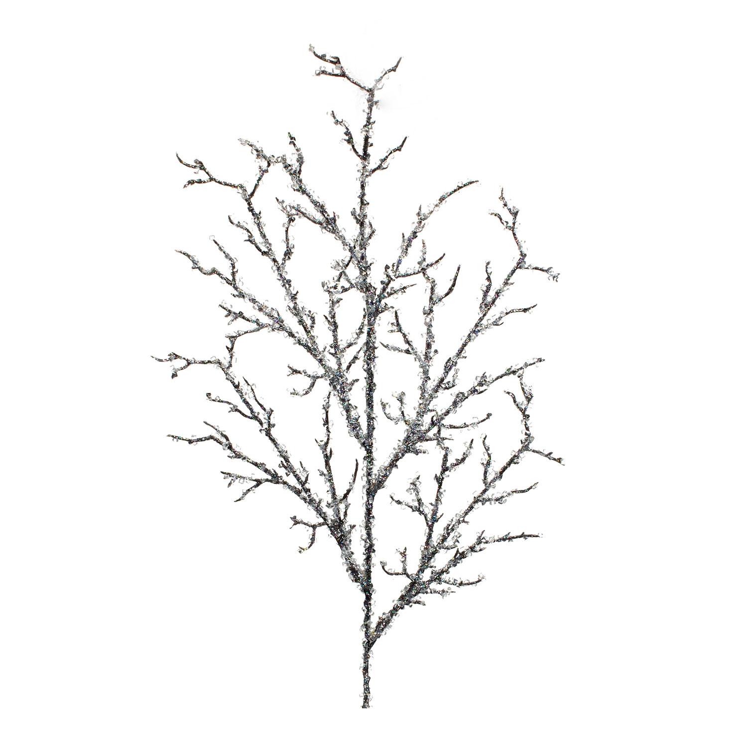 Glitter Twig Spray with Mini Ice Pieces - 29 Inch