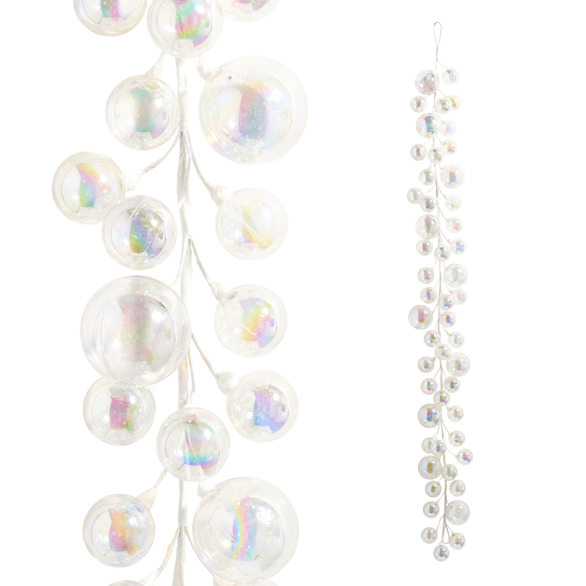 4 Foot Iridescent Ball Garland - NEW 2024
