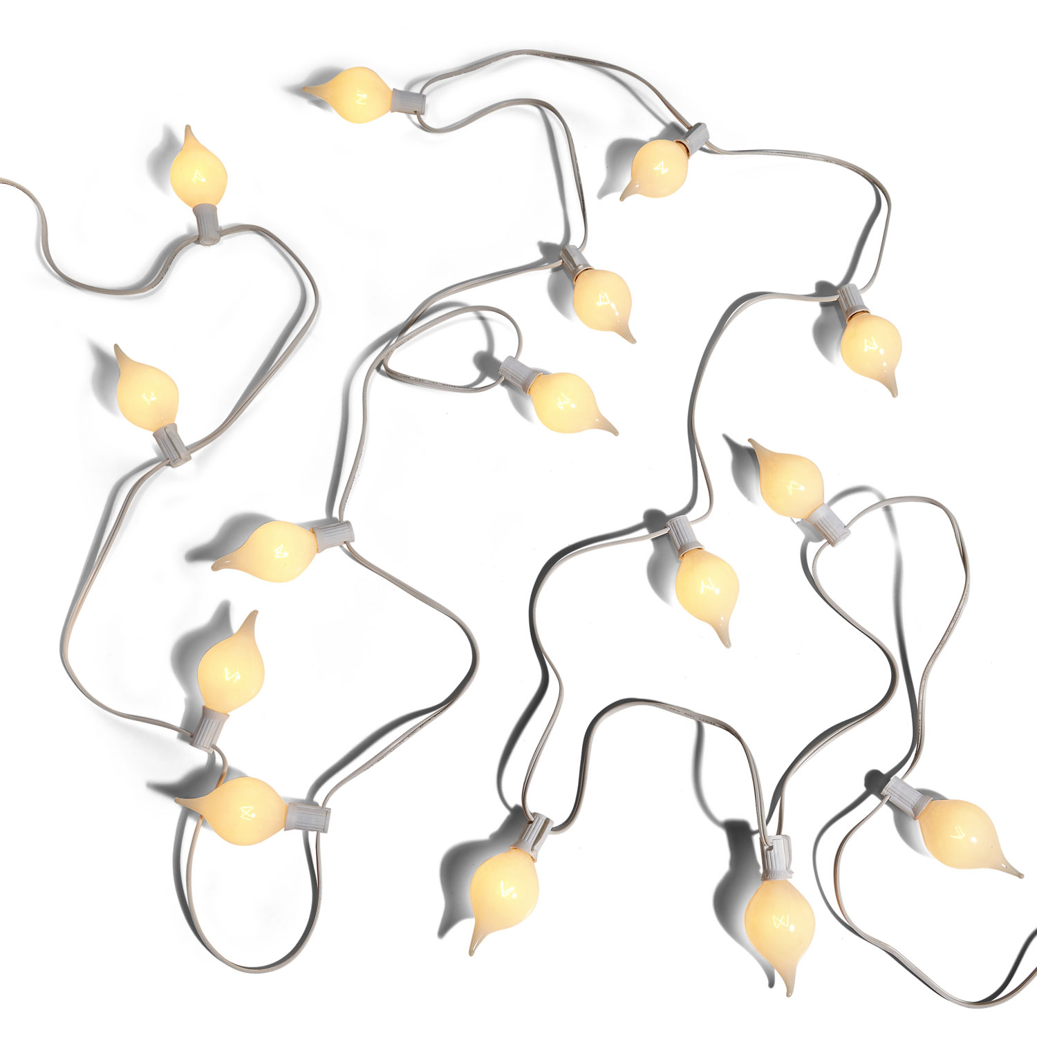 Kismet String Lights 14 Feet - 15 Shiny White Lights On White Wire ...