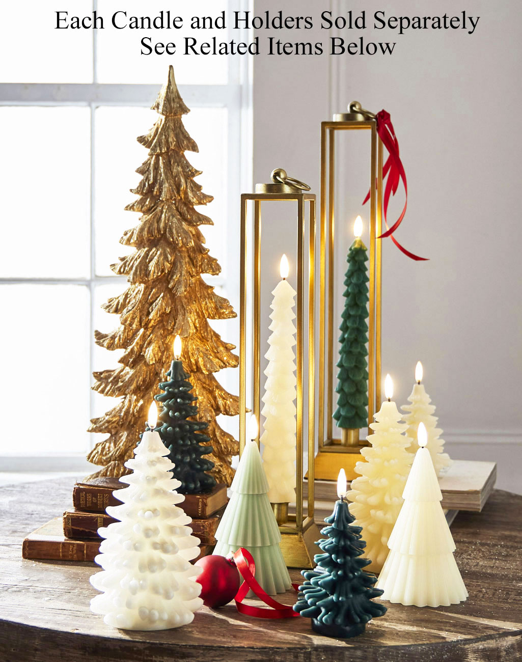 6" Ivory Tree Candle - Remote Ready NEW 2024