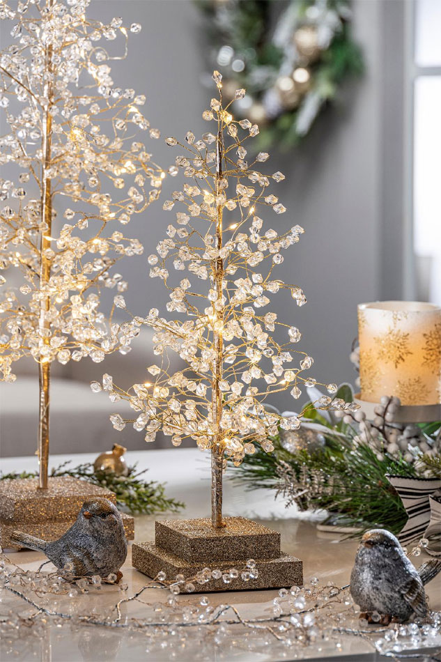 24 Inch Lighted Jeweled Acrylic Tree - 30 Lights