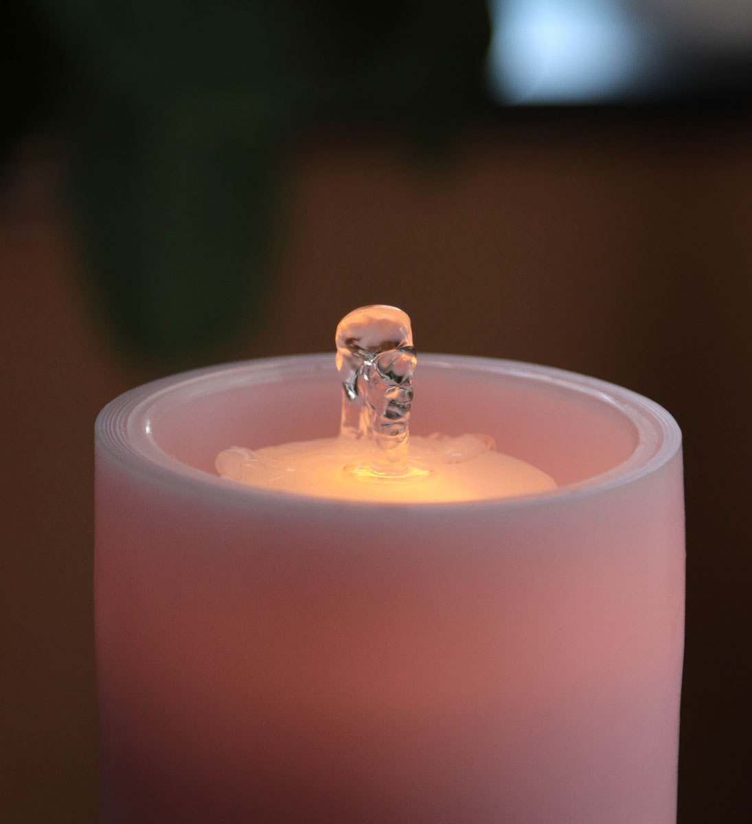Pink Wax With Butterfly Design Aquaflame Fountain Candle - Remote ...