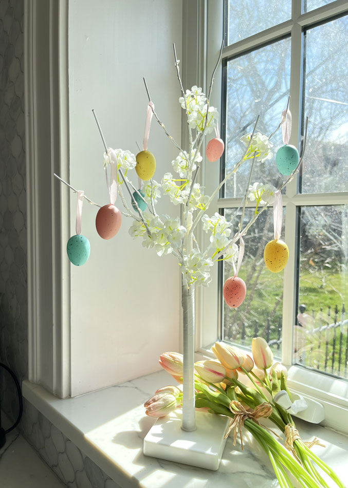 Easter Egg Lighted Tree - 58 Warm White Micro Lights - 2 Feet