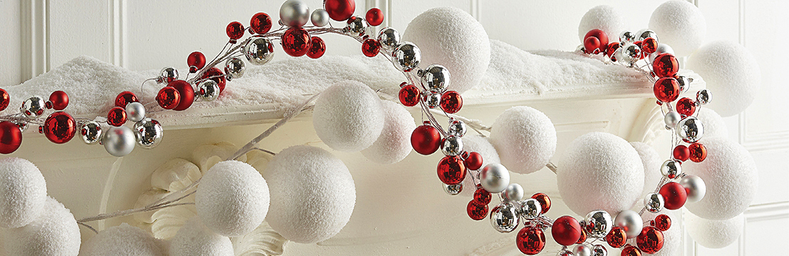 5.5 Foot Snowball Ball Garland