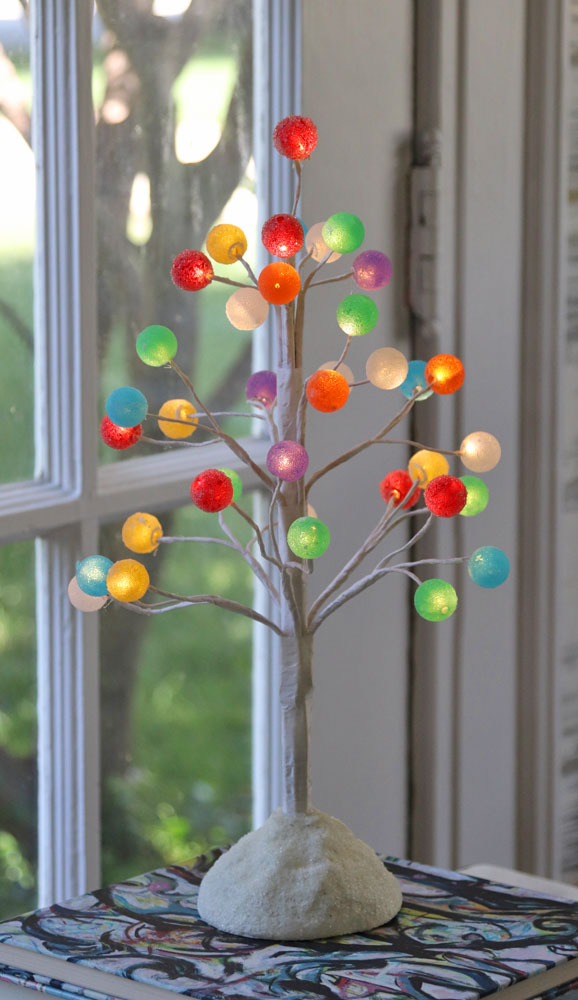 Lighted Gum Drop Candy Tree Battery Operated 16 Inch