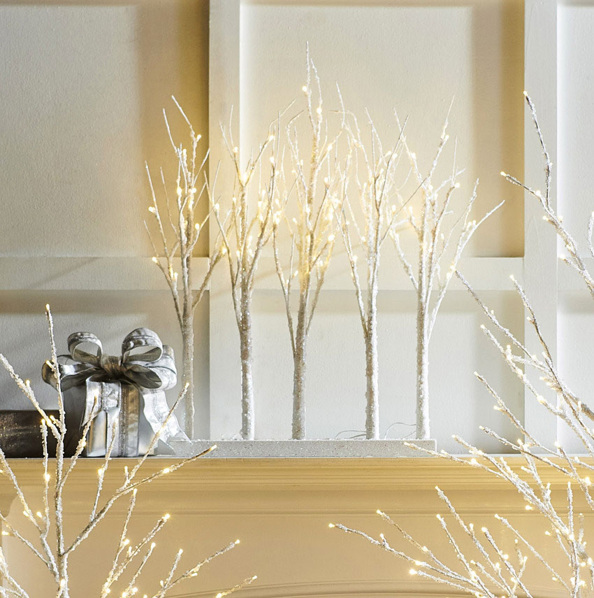 Lighted White Ice Grove 30" - 88 Warm White LED Lights - From RAZ - New ...
