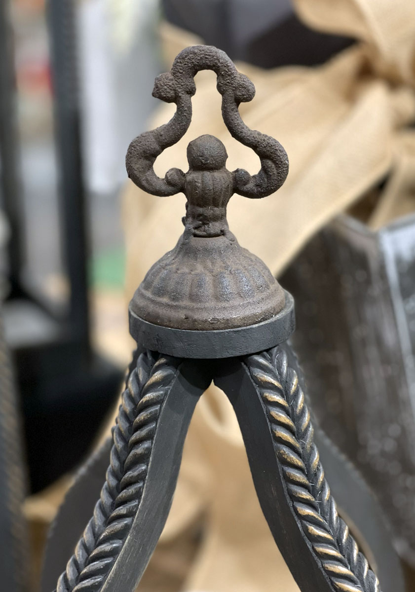 Herringbone Applique Square Open Lantern - 21 Inch