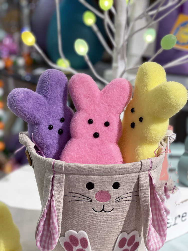 6 Inch Peeps Flocked Easter Bunny Set of 3