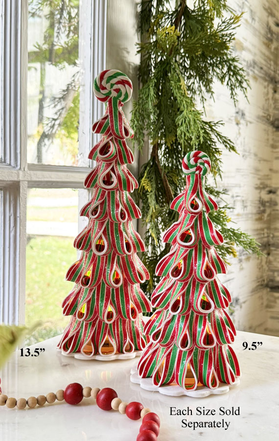 Raz Peppermint Candy Trees Christmas Tree Christmas Table Decorations