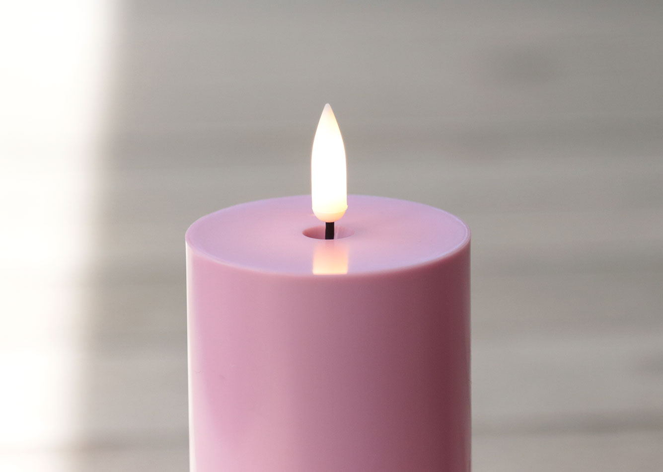 Pink Outdoor Flameless Candles Set of 3 - Timer