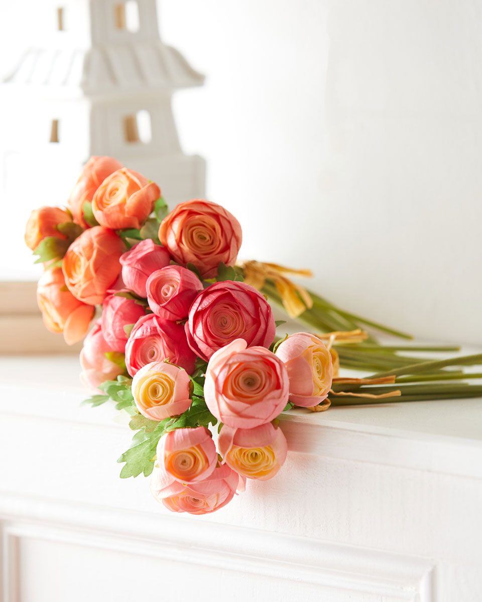 Real Touch Ranunculus Bundle - Set of 3 Assorted - New