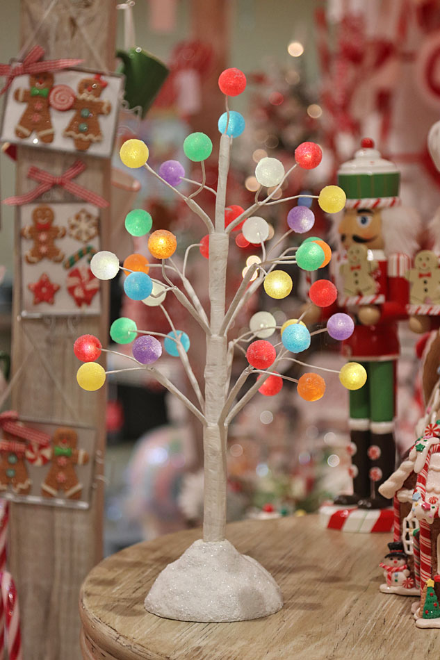 Lighted Gum Drop Candy Tree Battery Operated 16 Inch