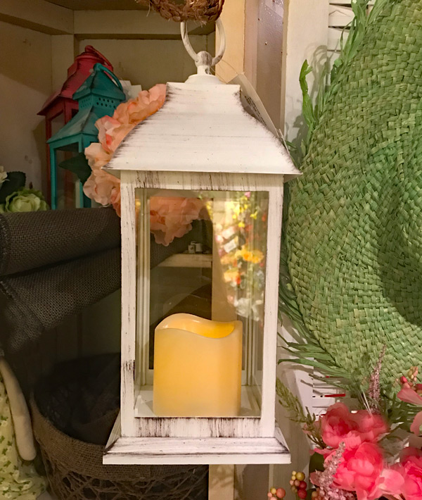 Battery Operated Brushed White Candle Lantern - 12 Inch - Buy Now
