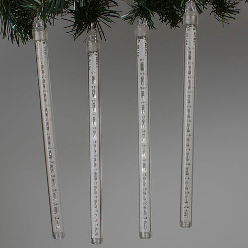 Mini LED Snowfall Tube Set 10 Tubes 8 Inches Long 120 Total White LED