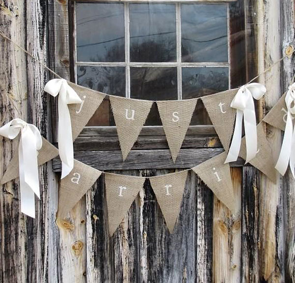 Triangle Jute Banner 12 Piece Pack - 8 x 10 Inch