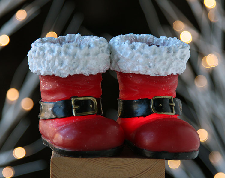 Red Santa Boots