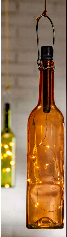 Wine Bottle String Light Battery Operated - 12 Warm White LED's