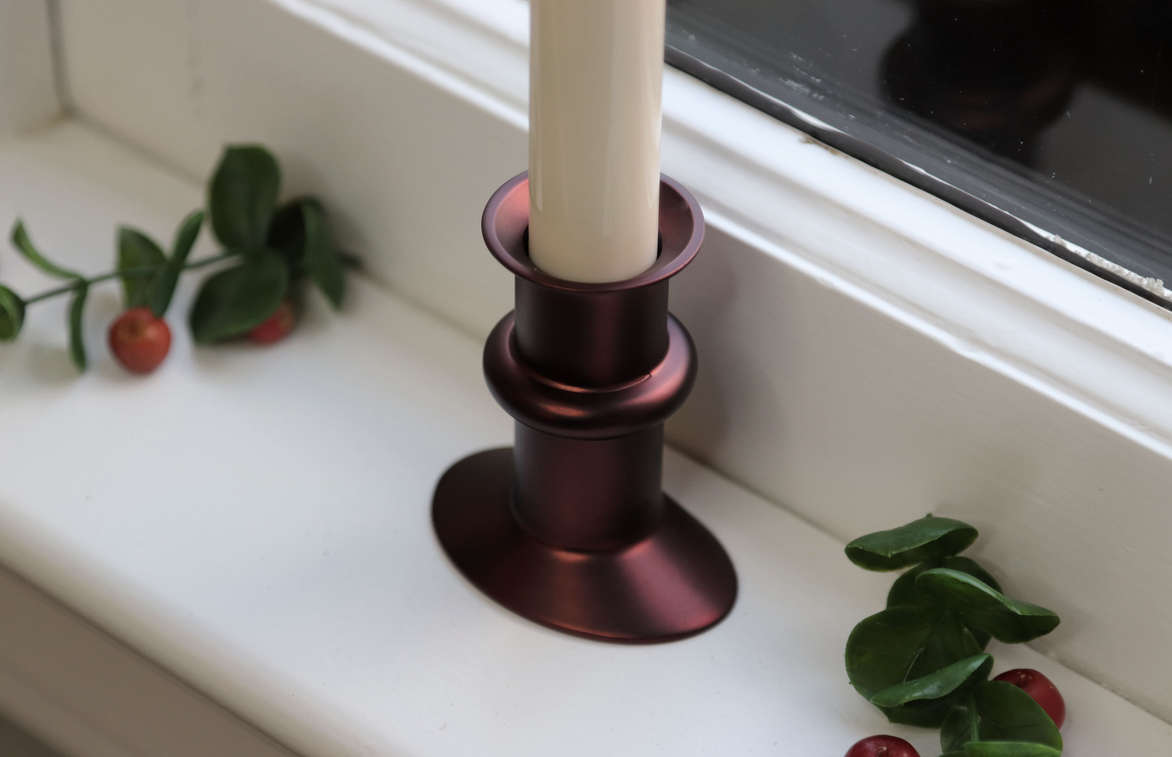 Adjustable Window Candles Bronze Finish Set of 2 - Slim Fit Base ...