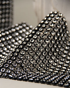 Black Rhinestone Mesh Bling 30 Feet 4.5 Inch Wide