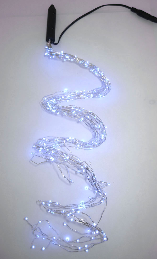 White LED String Light Bundle with 200 LEDs - 16 Strands 40 Inch