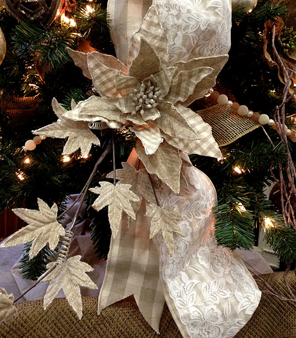 27 Inch Sack Cloth Ivy Spray - 9 Leaves