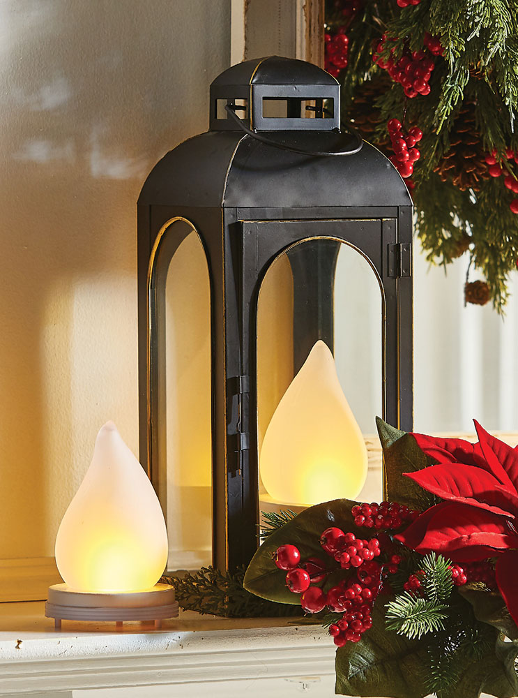 Large 6 Inch Candle Tip Flame Battery Operated Bulb