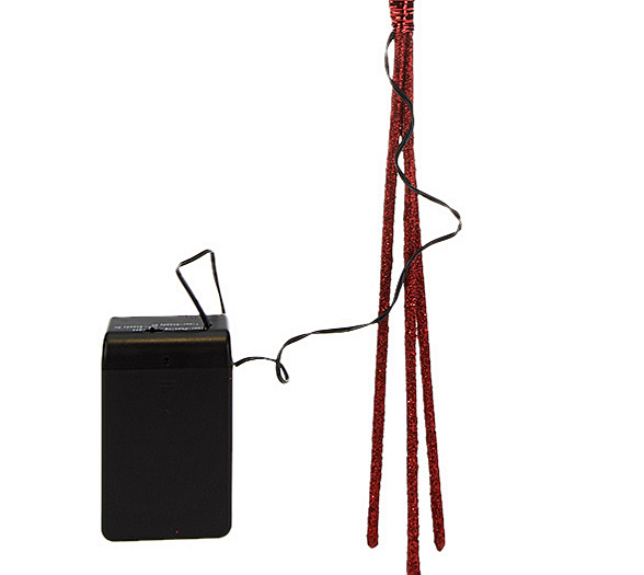Bethlehem Lights Battery Operated Red LED Glitter Branch 36 Inch - Timer