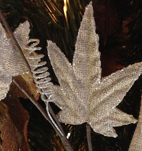 27 Inch Sack Cloth Ivy Spray - 9 Leaves