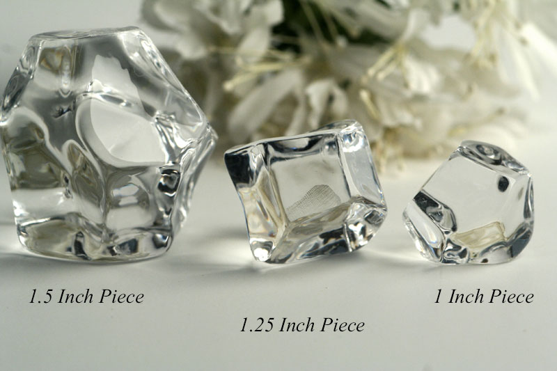 Clear Assorted Acrylic Ice Pieces - Set of 12